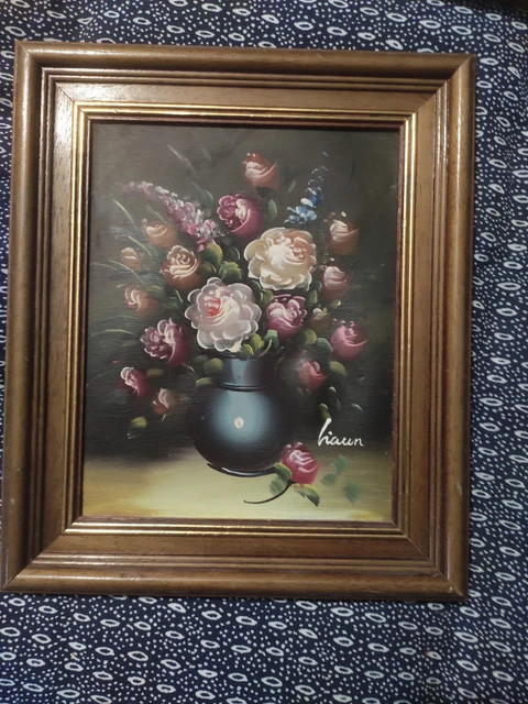 ANCIEN TABLEAU HUILE sur toile signé liaun nature morte EUR 14,00 - PicClick FR