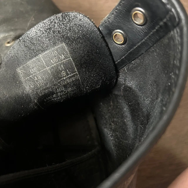 DR MARTENS BLACK Leather Lace Up Boots Air £31.41 - PicClick UK