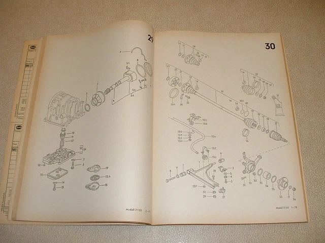 GENUINE VW ILLUSTRATED parts catalogue mk1 golf, rabbit, mk1 scirocco ...