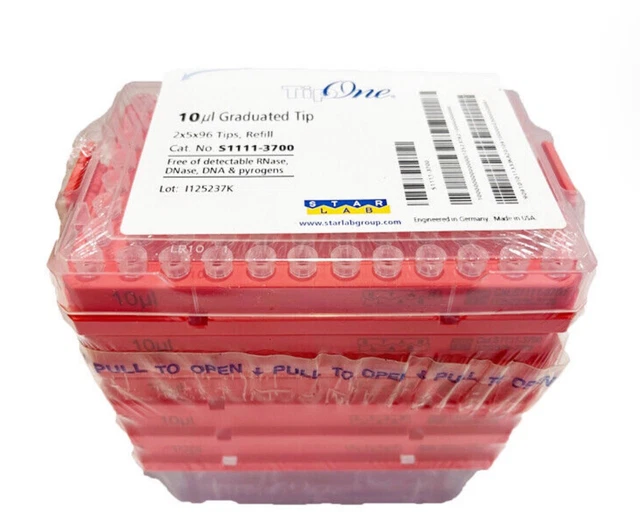 STARLAB® TIPONE® PIPETTE Tips Graduated 10µL 96Tip REFILL LAB S1111 ...