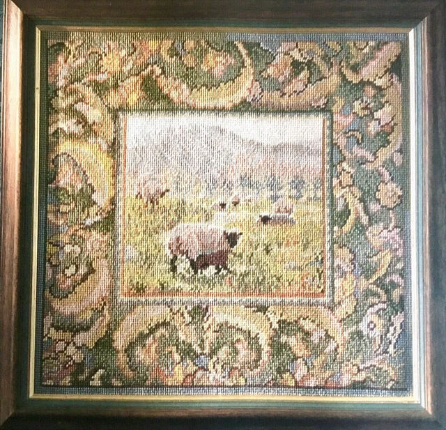 EHRMAN SARAH WINDRUM VINTAGE Sheep at Cwmcarvan TAPESTRY NEEDLEPOINT ...