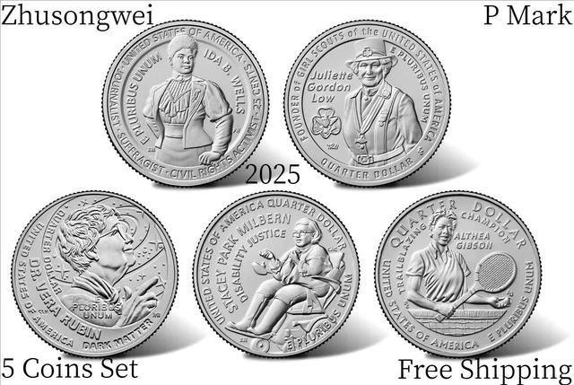 2025 AMERICAN WOMEN Quarters Full Set (P Mark）5 coins - Free shipping ...