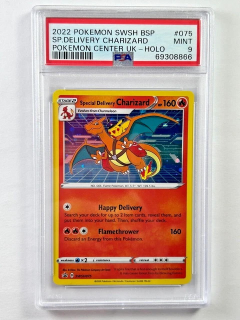 POKEMON SPECIAL DELIVERY Charizard SWSH075 Pokémon Center UK Holo Carte ...