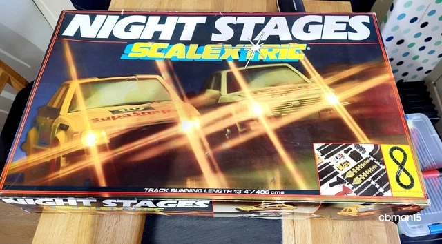 VINTAGE SCALEXTRIC SET Night Stages Racing Untested Escort XR3 £29.99 ...