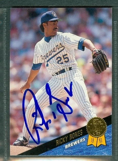 CARTE SIGNÉE AUTOGRAPHE signature Rick Bones Baseball Auto 1993 Leaf ...