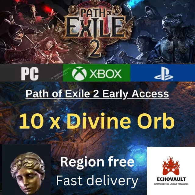 PATH OF EXILE 2🔥10x Divine Orb POE 2 Early Access CURRENCY SOFTCORE PC ...