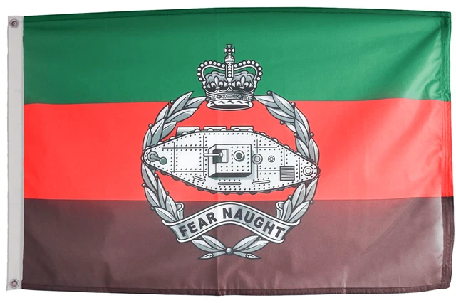 BRITISH ARMY ROYAL Tank Regiment Flag with Eyelets - MOD LICENSED £44. ...