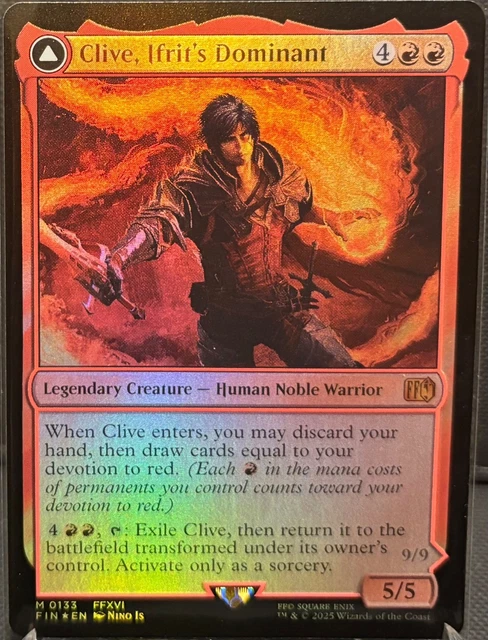 MTG FINAL FANTASY Clive's, Ifrit Dominant/Ifrit, Warden of Inferno Foil ...