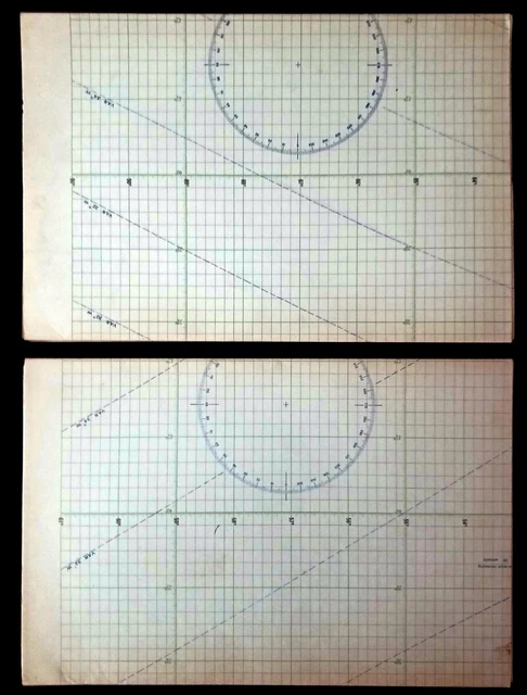TWO WARTIME WW2 U.S. Navy Air Navigation Charts V30-94 V95 Pacific ...