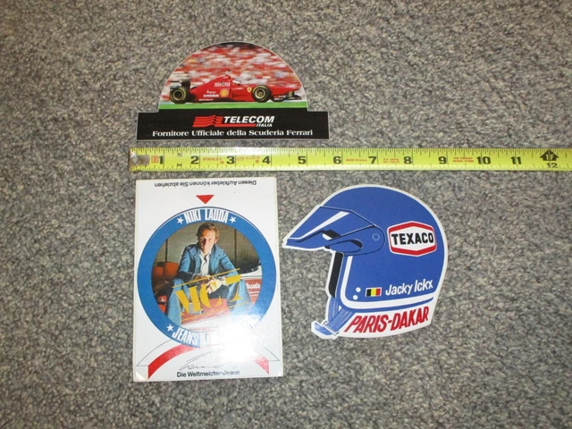 SET OF 3 Ferrari Formula One Drivers Ickx Lauda Schuamcher F1 Decals ...