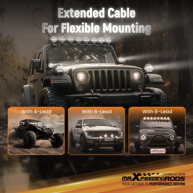 MULTI-LIGHT WIRE HARNESS For maXpeedingrods DRL LED Lights ACC Power ...