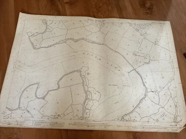 LARGE SCALE ANTIQUE Ordnance Map SUFFOLK - ALDEBURGH - River ALDE 1904 ...