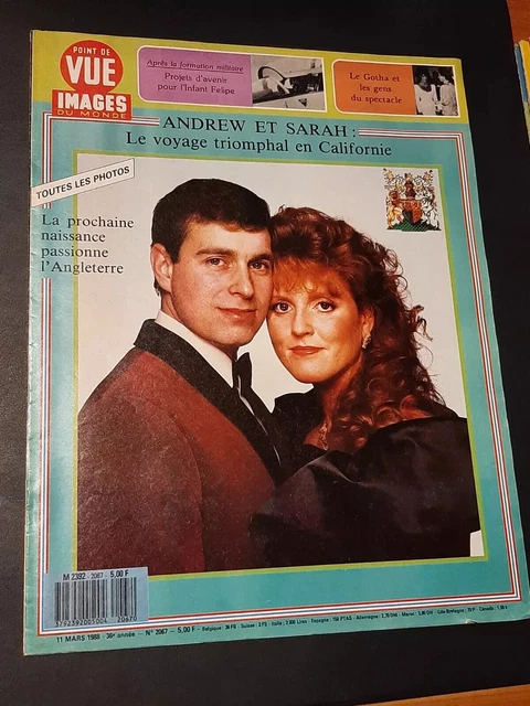 POINT DE VUE N° 2067 DU 11 MARS 1988 Andrew et Sarah le Voyage ...