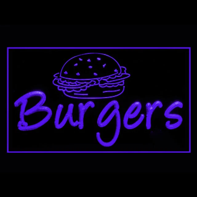 110245 HAMBURGER CHEESEBURGER Lettuce Cola Display Neon Sign $23.99 ...