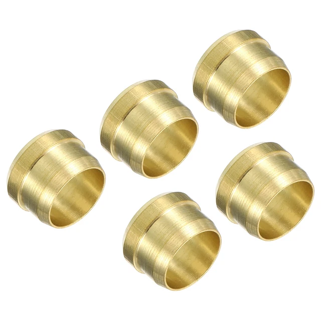 10MM TUBE OD Brass Compression Sleeves Ferrules 5 Pcs Compression ...
