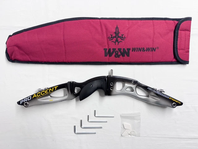 WIN & WIN Pro Accent 23" Archery Recurve Riser - Right Handed - Silver ...