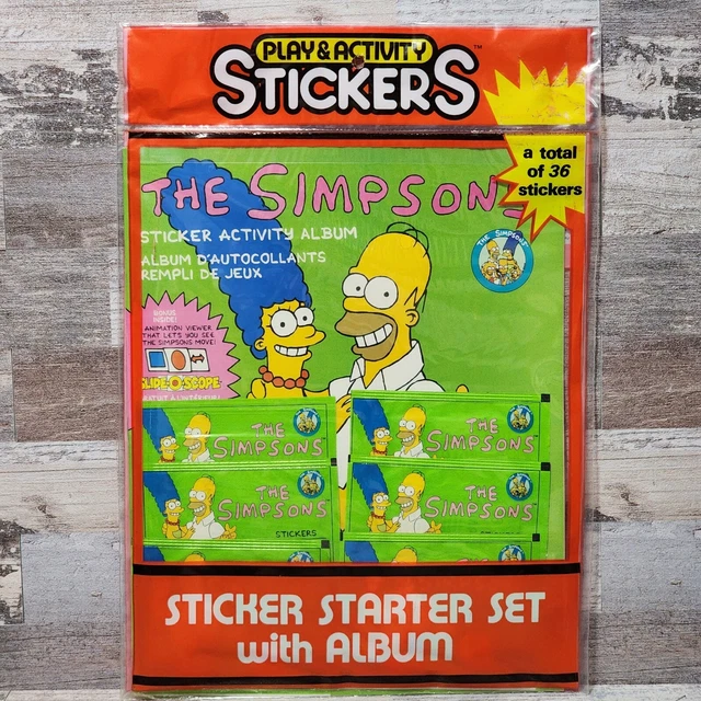 THE SIMPSONS STICKER Play&Activity Album 3D Original 1990 Rare New ...