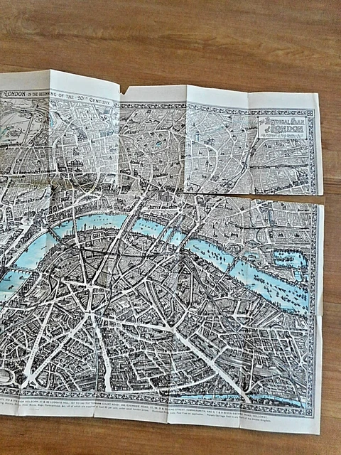 PICTORIAL PLAN OF London 1901 Original Map Chromolithograph-Rare £67.03 ...