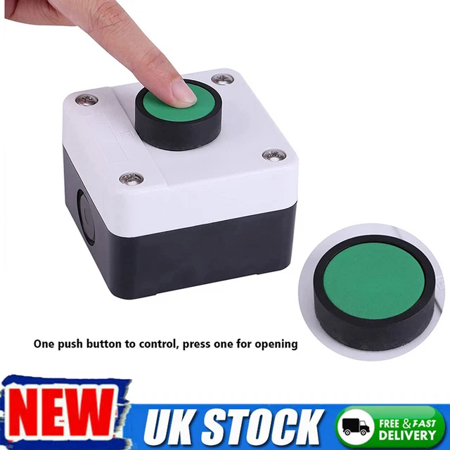 WEATHERPROOF GREEN PUSH Button Switch One Button Control Box For Gate ...