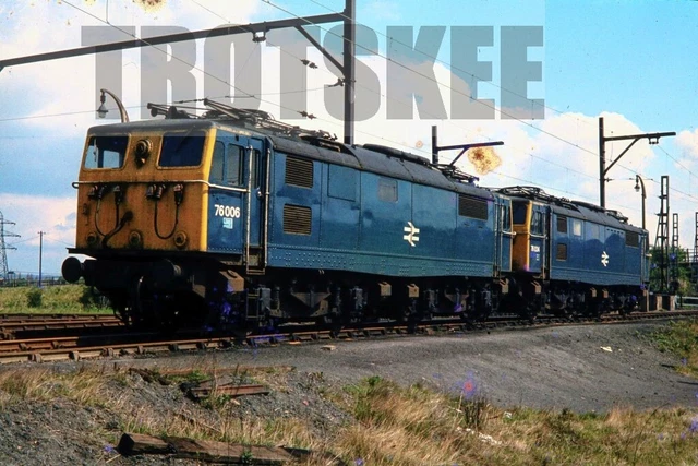 35MM SLIDE BR British Rail Electric Loco Class 76 76006 Wath 1981 ...