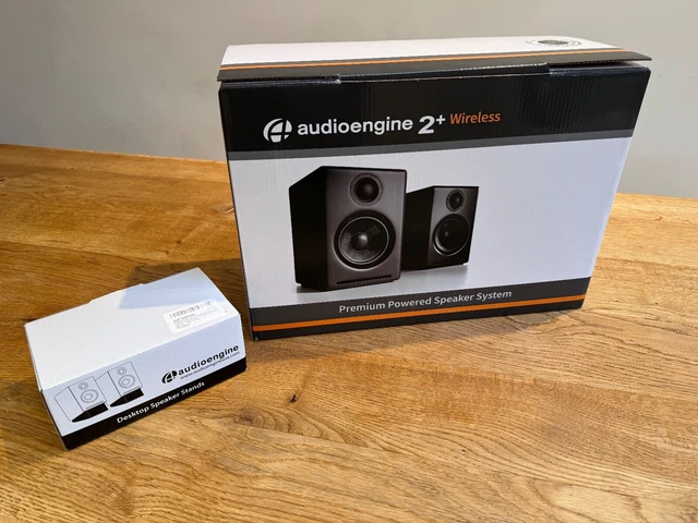 AUDIOENGINE A2+ WIRELESS Powered Speakers (with DS1 stands) - White Gloss £175.00 - PicClick UK