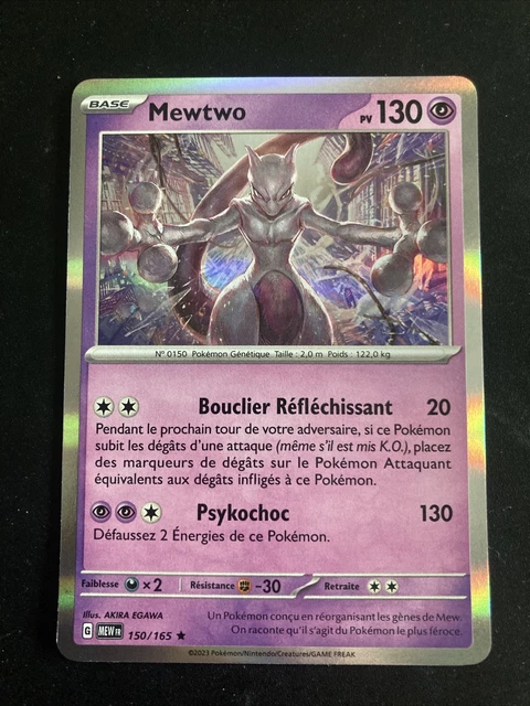 CARTE POKEMON MEWTWO Holo 150/165 MEW FR Pokemon 151 EV3.5 EUR 1,00 ...