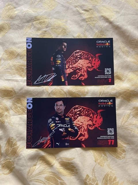RED BULL RACING F1 Max Verstappen Sergio Perez Official Signed Print ...