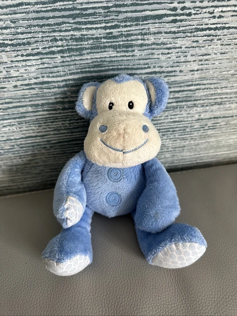 NEXT BLUE MONKEY Soft Toy Buttons Comforter Soother Plush Toy Doudou ...
