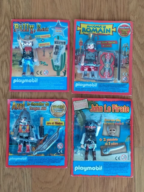 PLAYMOBIL BILLY, MAXIMUS, AXEL, JOHN ensemble 4 personnages EUR 14,00 ...