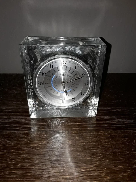 70S TABLE WORLD Clock Oldclock Design Ice Glass Midcentury ...