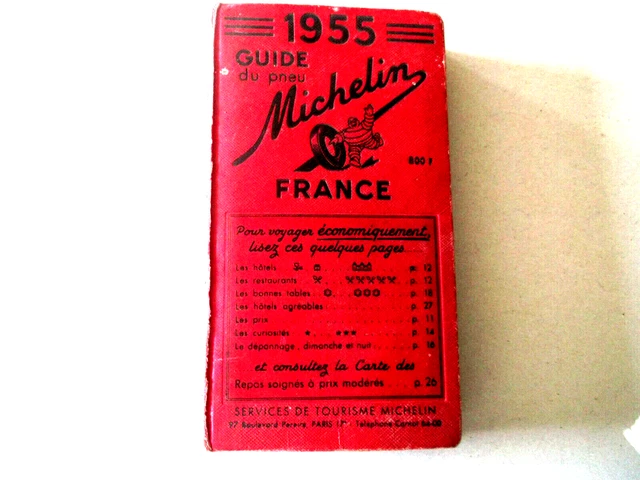 GUIDE MICHELIN 1955 guide rouge EUR 65,00 - PicClick FR
