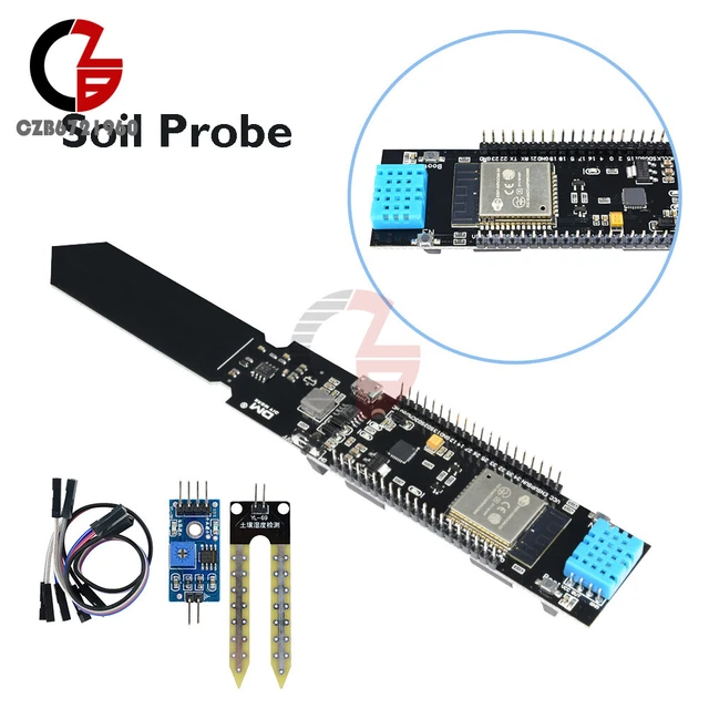 SOIL MOISTURE DETECTION Module ESP32 CP2104 DHT11 Temperature Humidity ...