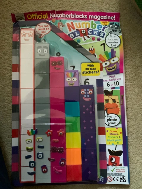 CBEEBIES NUMBERBLOCKS MAGAZINE #3 6-10 Number Blocks With Stickers NEW ...