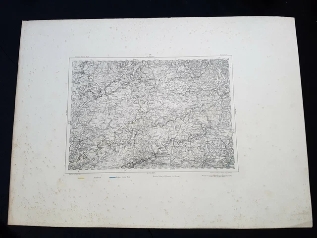 MAP MONTBELIARD FRANCE 1851 Reymann's Special Map C. Flemming Clogau £ ...