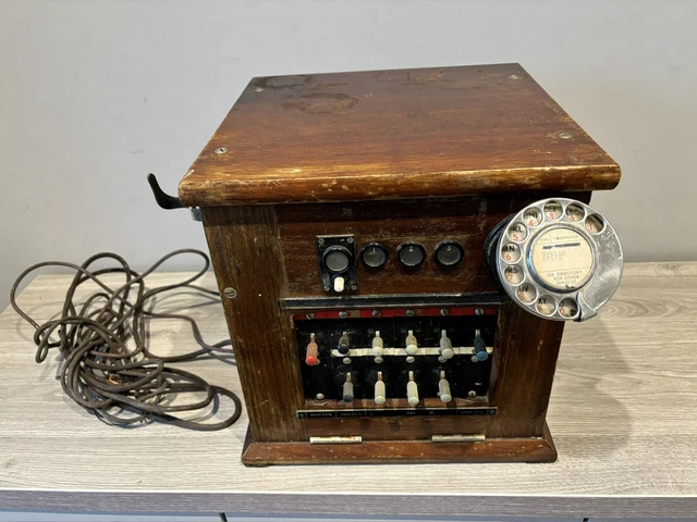 ANTIQUE ETL ERICSSON Telephones Ltd Telephone Switchboard Exchange Box ...