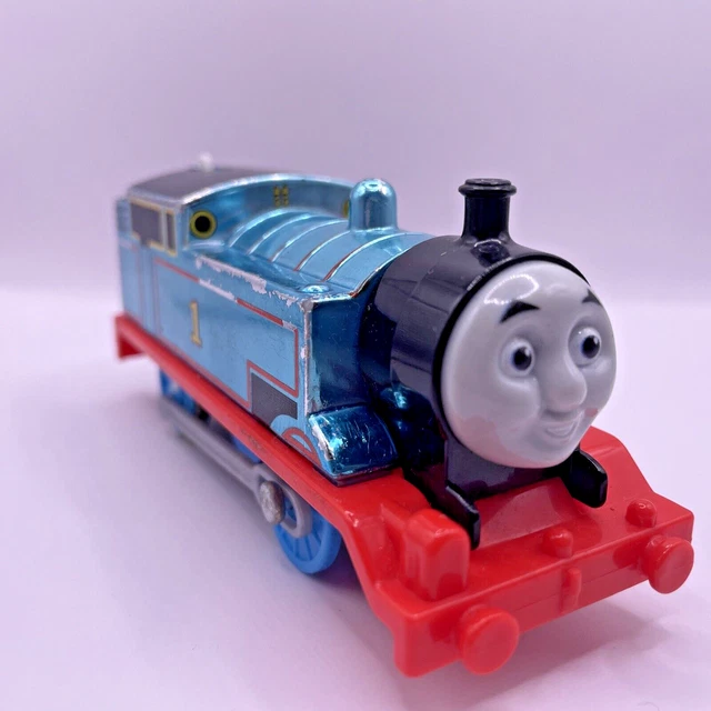 THOMAS & FRIENDS Trackmaster Motorized Celebration Thomas Shiny Chrome ...