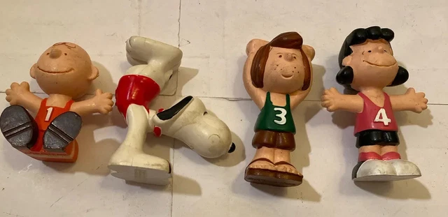 VINTAGE SNOOPY PEANUTS Gang Gymnastics Stackable Balance PVC Figures ...