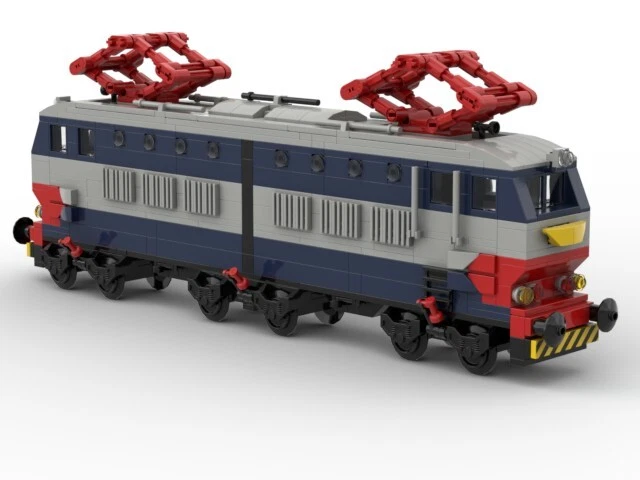 LEGO MOC TRENO Modellino Locomotiva FS Ferrovie Dello Stato E656 SOLO ...