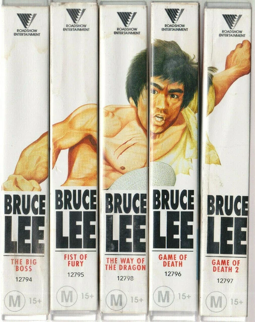 VHS BRUCE LEE COLLECTION 5 VHS Lot Video Tapes Game Of Death Boss Fury ...