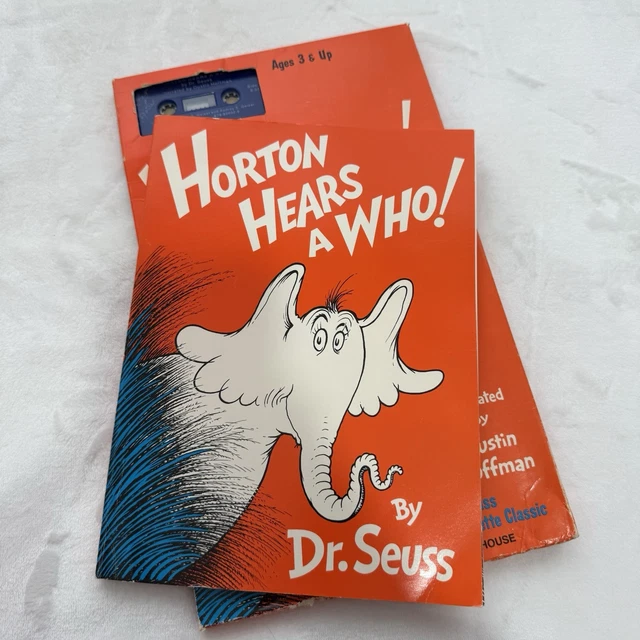 HORTON HEARS A Who! Dr Seuss Book And Cassette Narrated Dustin Hoffman ...