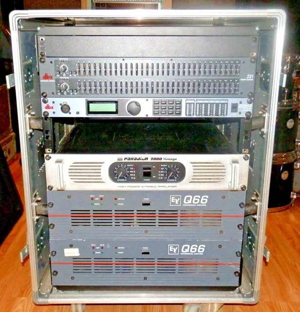 POWER AMPLIFIER RACK Electro-Voice DBX Professional Rig. Live Install ...
