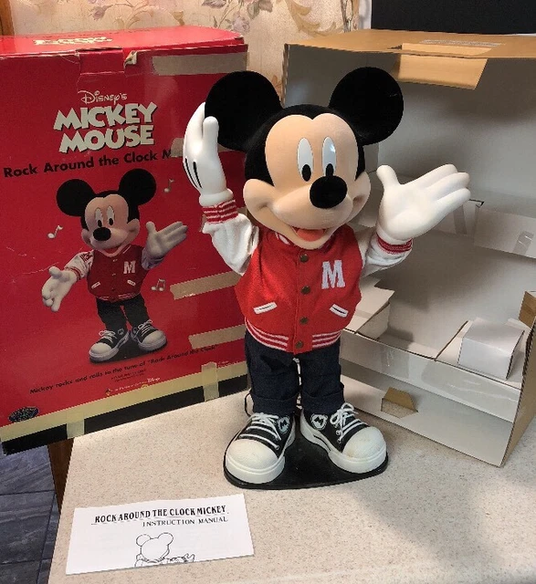 RARE DISNEY 20& Animated Mickey Mouse Rock Around The Clock Christmas ...