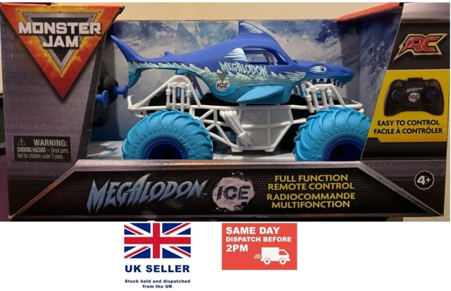 MONSTER JAM MEGALODON Ice Remote Control Truck 1:24 Scale RC Vehicle £ ...