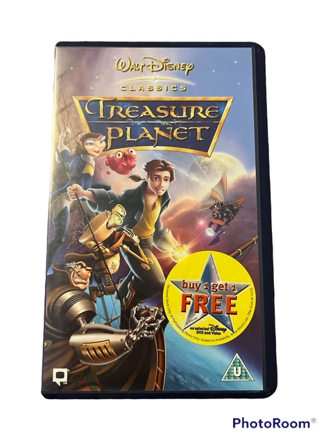 DISNEY TREASURE PLANET - WALT DISNEY VHS VIDEO - BLUE CASE BOX VGC $9. ...