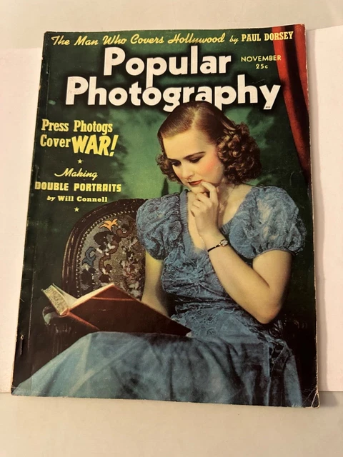 POPULAR PHOTOGRAPHY MAGAZINE Nov, 1939 Rare - Press Photogs cover War ...