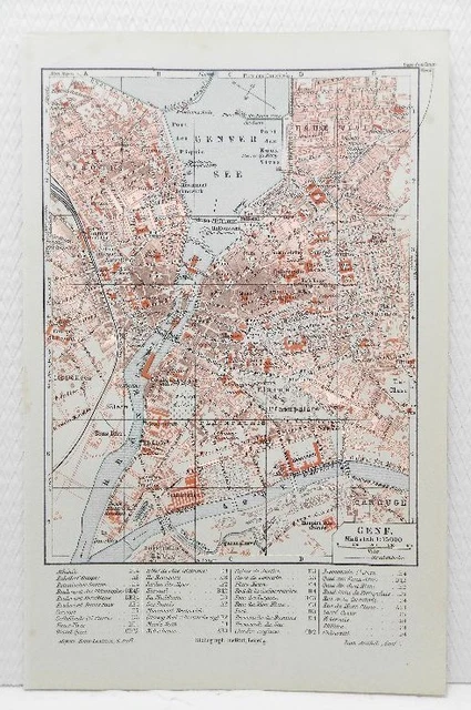 GENF GENEVE GENFER See St.Pierre Stadtplan 1905 City Map EUR 6,50 ...