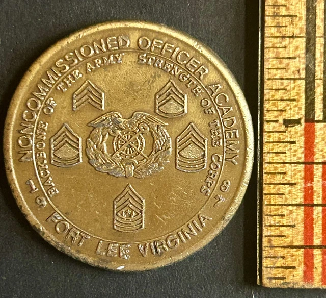 US ARMY QUARTERMASTER Corps Commandant NCO Academy Challenge Coin Fort ...