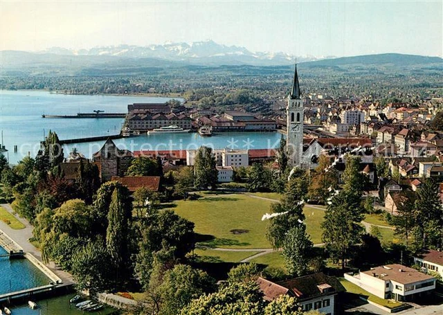 13356102 ROMANSHORN BODENSEE Panorama mit Blick zum Saentis Appenzeller ...