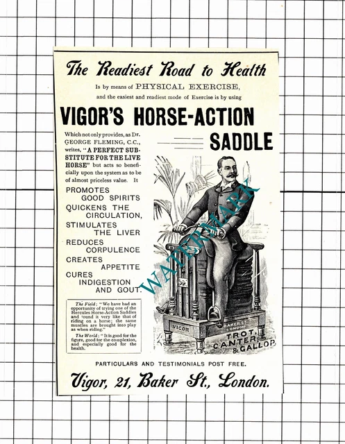 VIGOR BAKER STREET London Vigor's Horse Action Saddle - 1897 Small ...