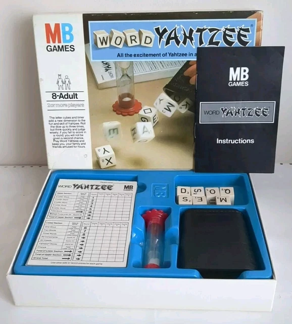 VINTAGE WORD YAHTZEE Word-Game by MB Games - Complete. 1970s 1980s £5. ...